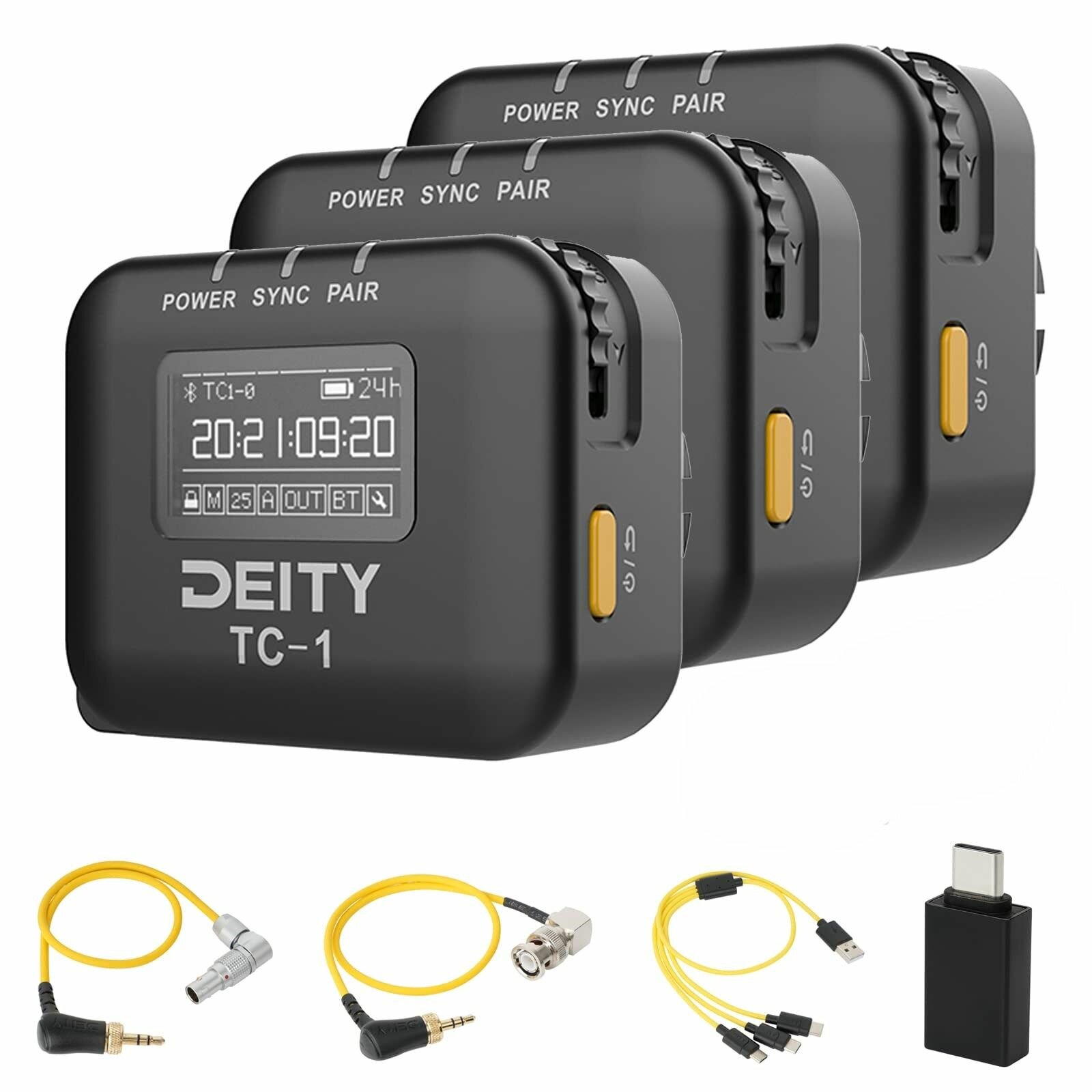 Комплект Deity TC-1, Микрофон с тайм-кодером, Портативный всенаправленный беспроводной микрофон для записи видео