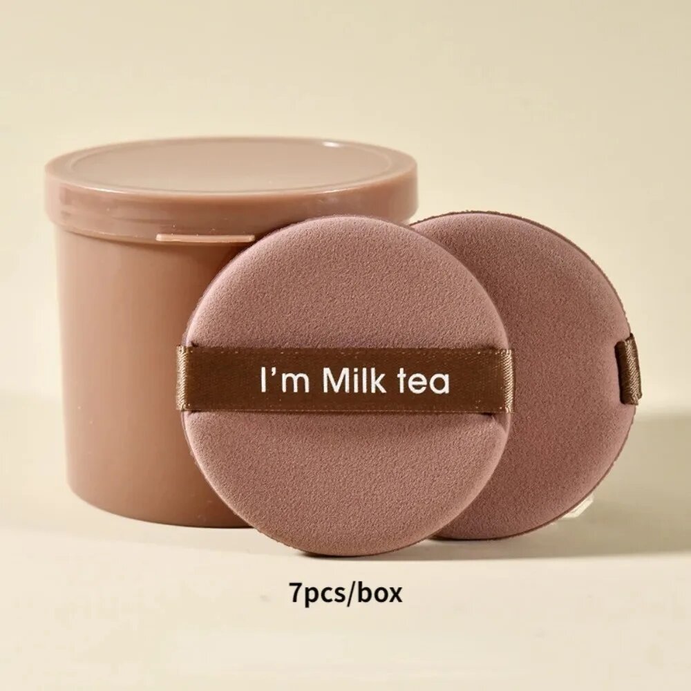 Пуховка для макияжа I'm Milk tea, 7 шт, Coffee Round
