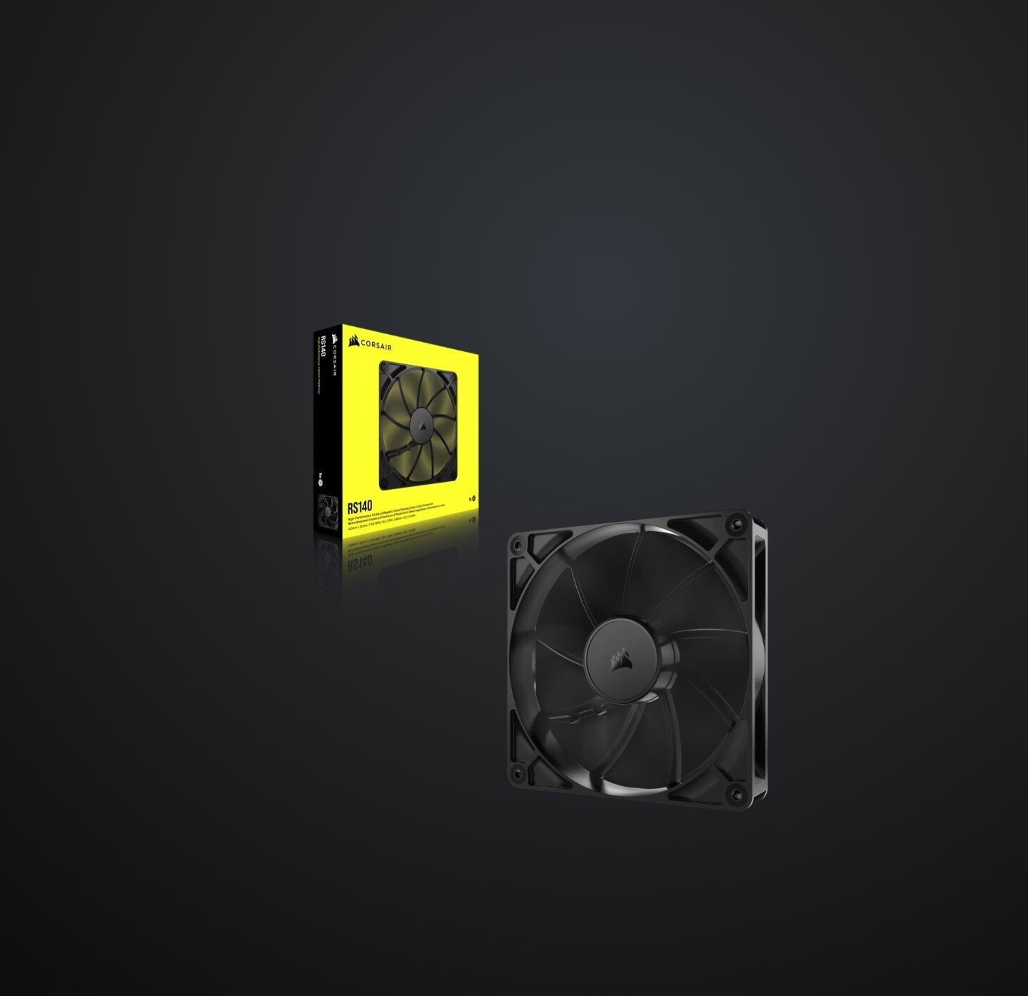 Вентилятор для корпуса Corsair RS140, 140mm Fan, Single Pack (CO-9050190-WW)