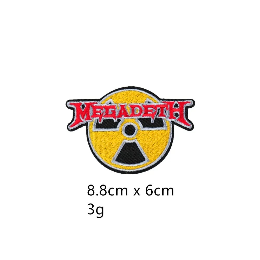 Нашивка вышитая Megadeth, 8.8 x 6 см, MEGA(C5-8