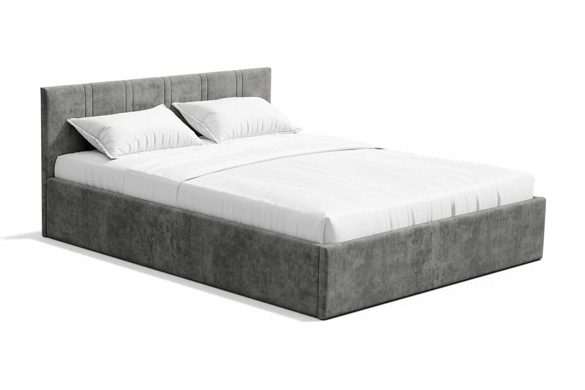 Кровать Ника 1.6 м темно-серая