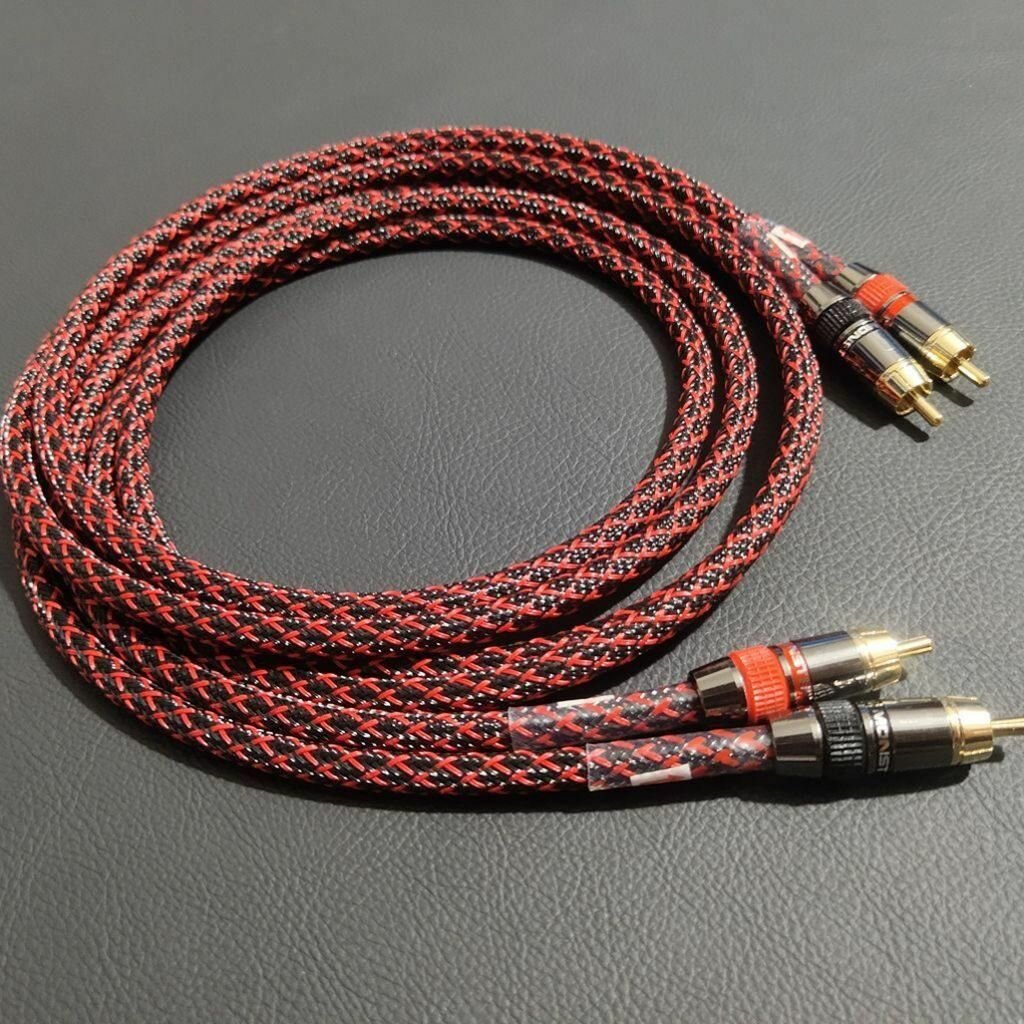 Серия Monster Пара аудиофильских позолоченных RCA-штекеров для соединения Hi-Fi, экономичный аудиокабель для усилителя проигрывателя компакт-дисков.