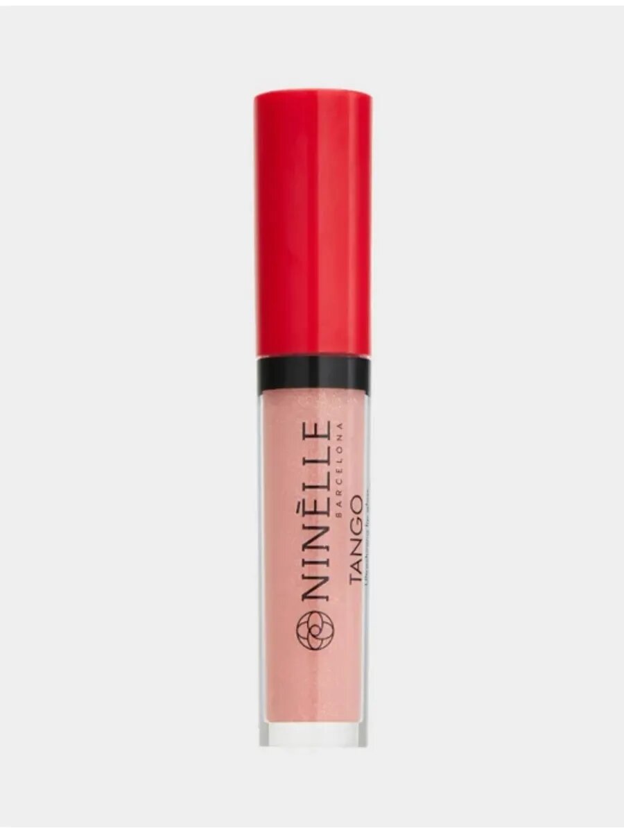 Блеск для губ NINELLE ultrashining lipgloss tango 714 Нюдовый Розовый с золотым шиммером