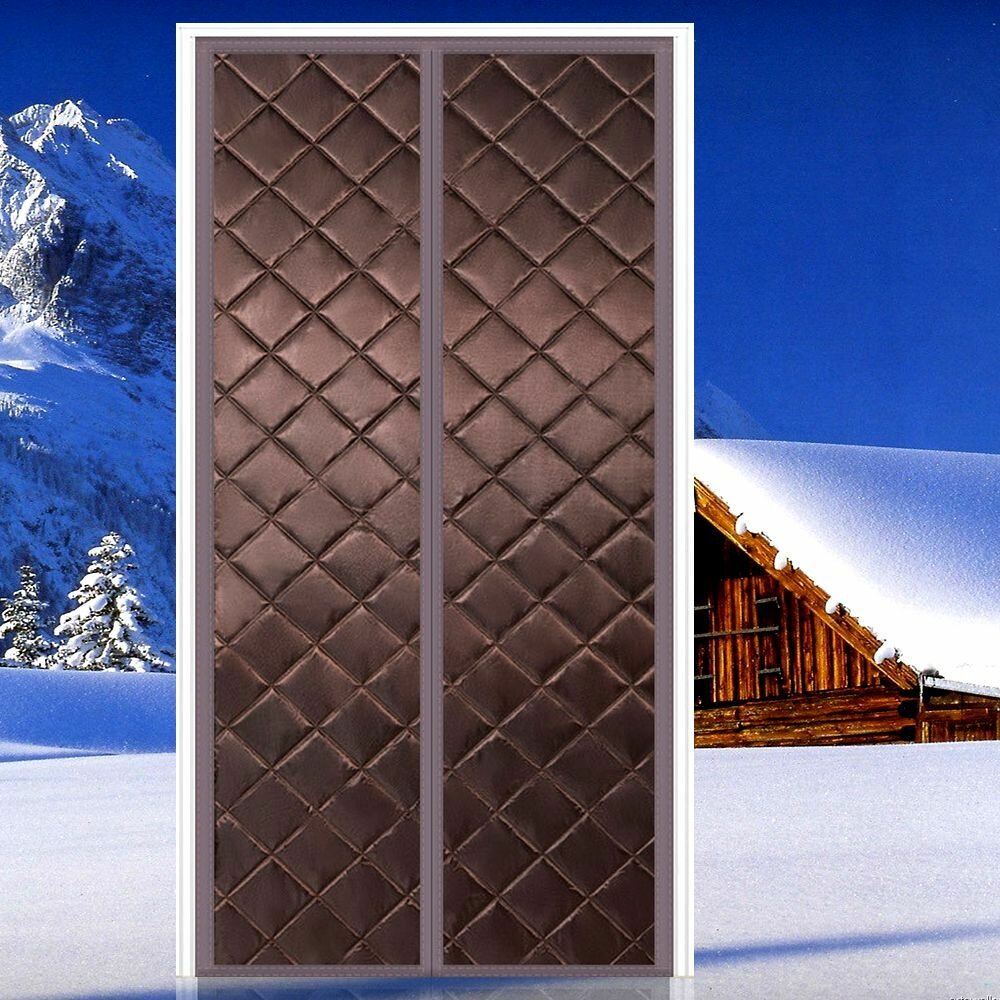 Хлопковая дверная занавеска на липучке, прочный и атмосферостойкий материал из ткани Оксфорд, теплая зимой и прохладная летом, подходит для 70 * 200-120 * 210 многоцветныхhyyy