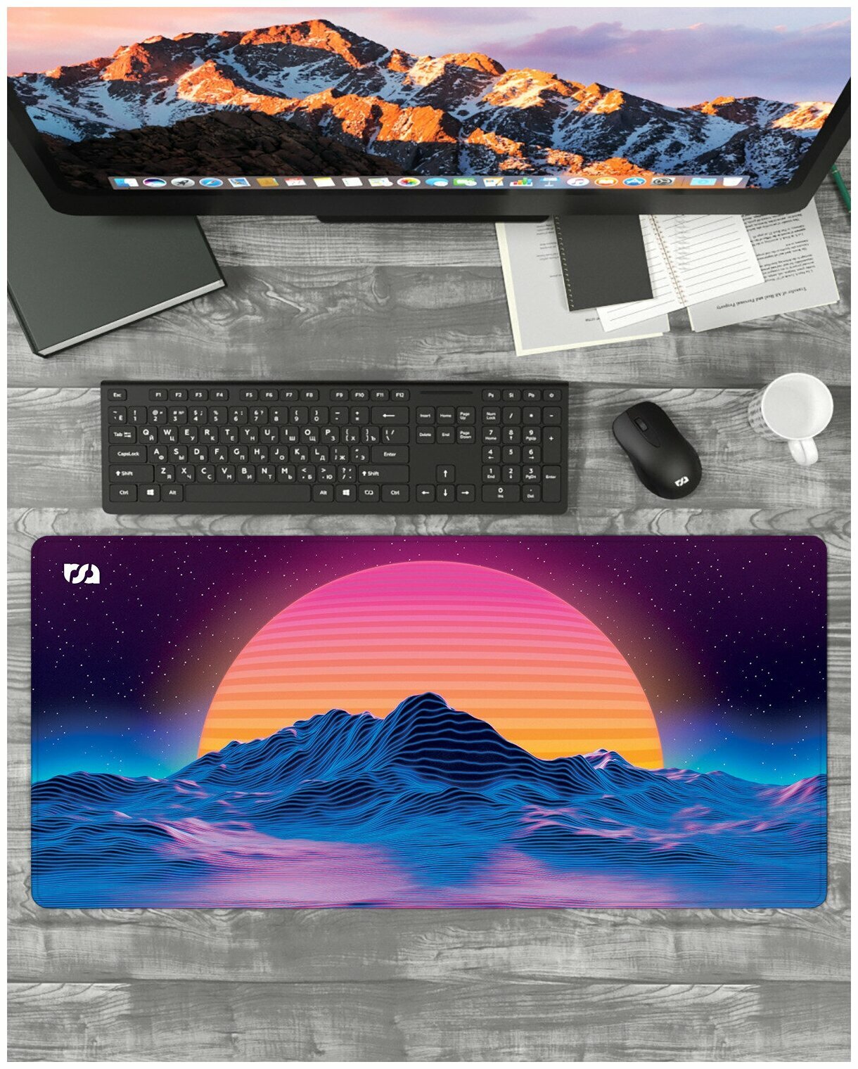 Игровой коврик RSQ Gaming XL, 800х400 мм