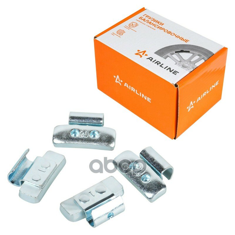 Груз балансировочный стальной для литых дисков 20 грAIRLINE цена за упаковку 100 шт AIRLINE арт. ATRK142