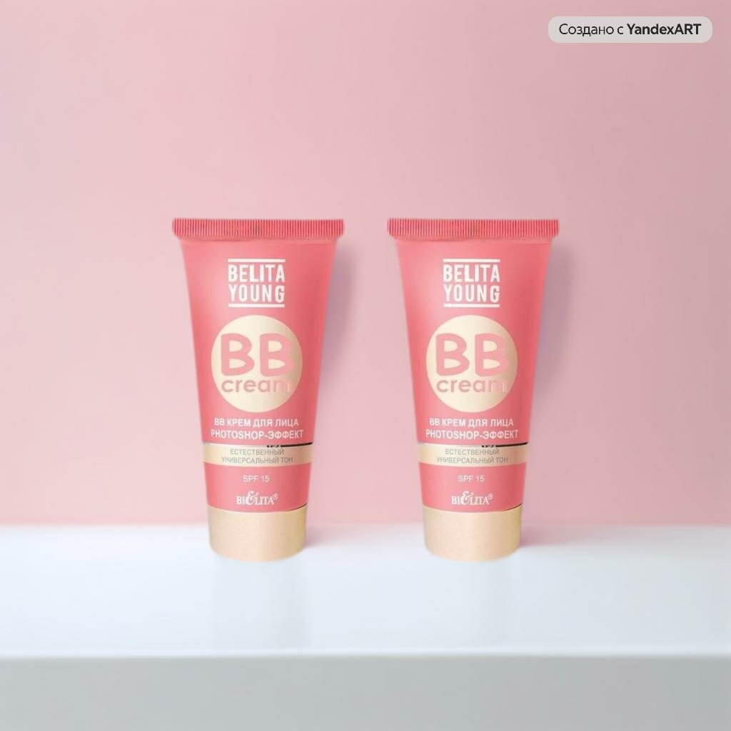 ВВ-КРЕМ для лица Belita YOUNG, умеренный тонирующий эффект, 30 мл, 2 шт