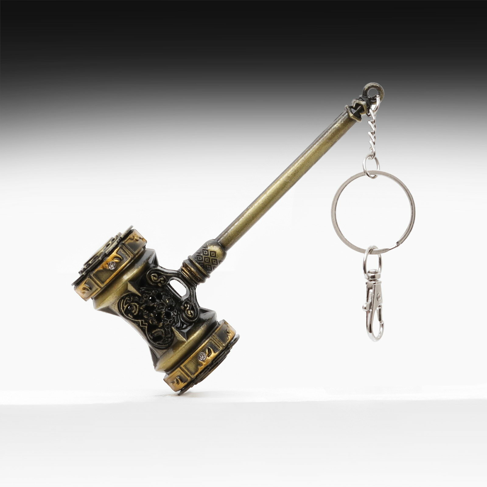 Макет оружия "Сувенирный молот", подвесной, брелок, 12 см, светится при ударе