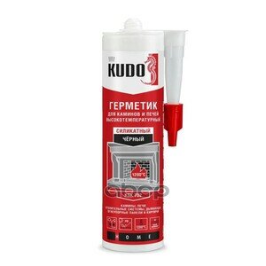 Герметик силикатный для печей и каминов высокотемпературный чёрный ksk-702 Kudo арт. ksk-702