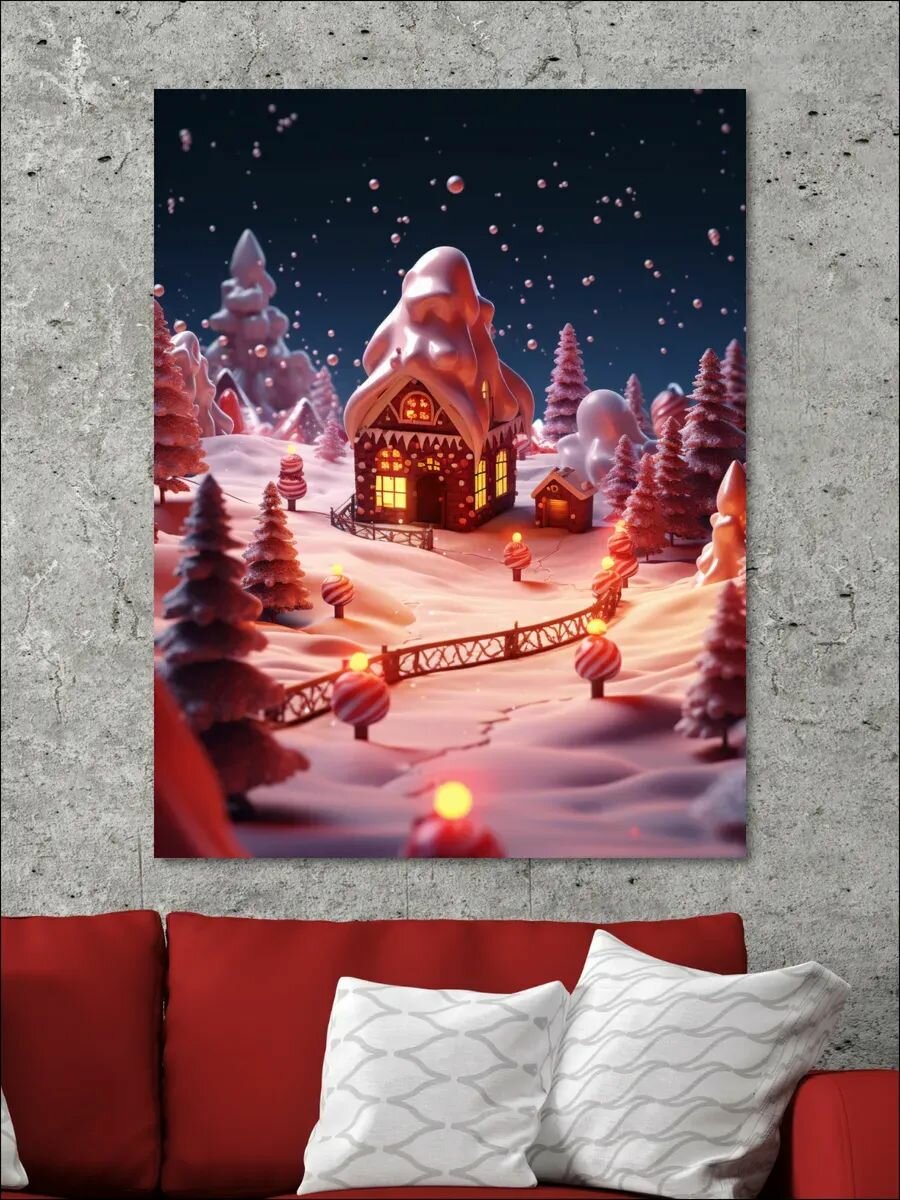 Картина на стену "Теремок" 30х40см 1шт.