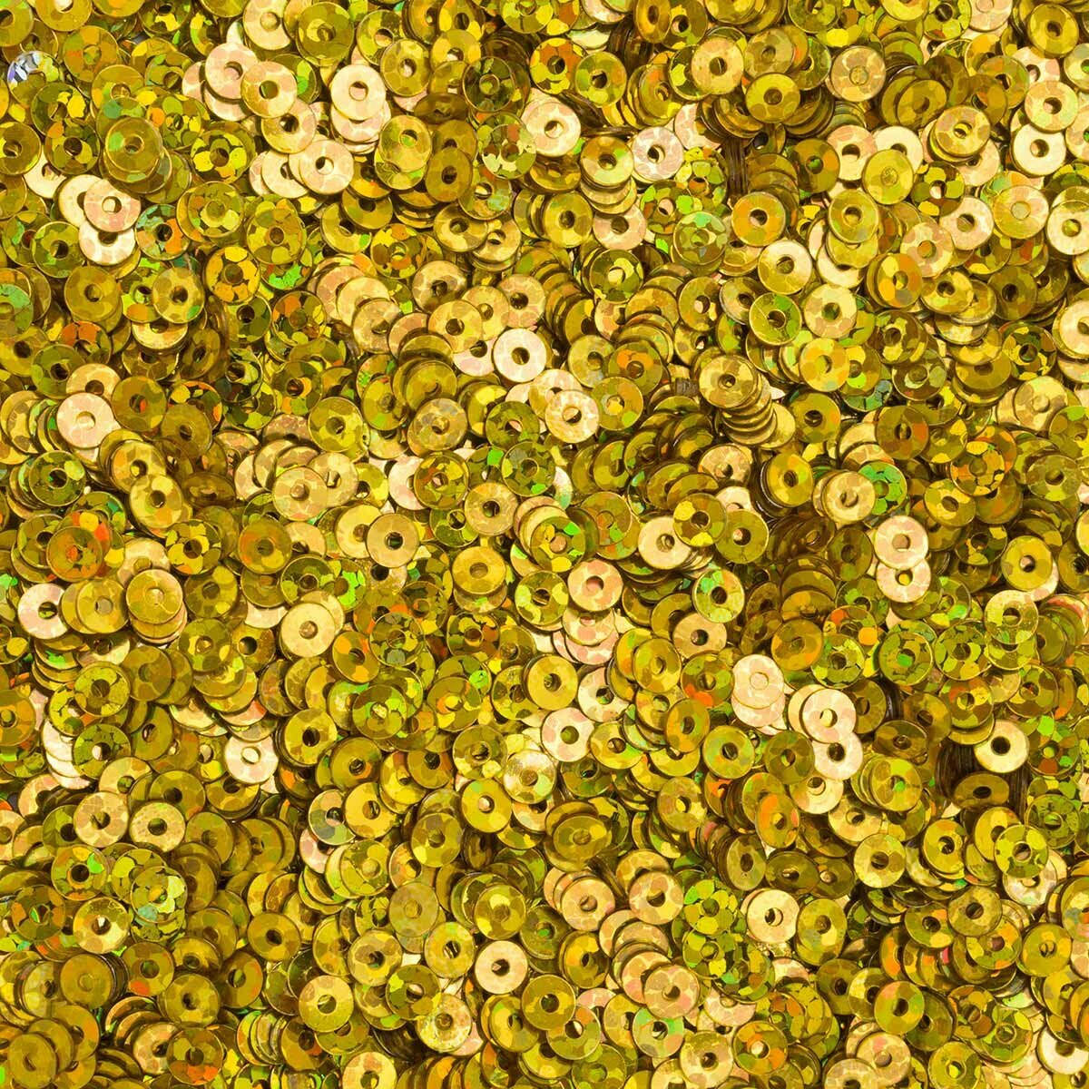 Пайетки для рукоделия пришивные плоские, 3 мм, 10 г*10 упак, Astra&Craft (А20 золото голограмма)