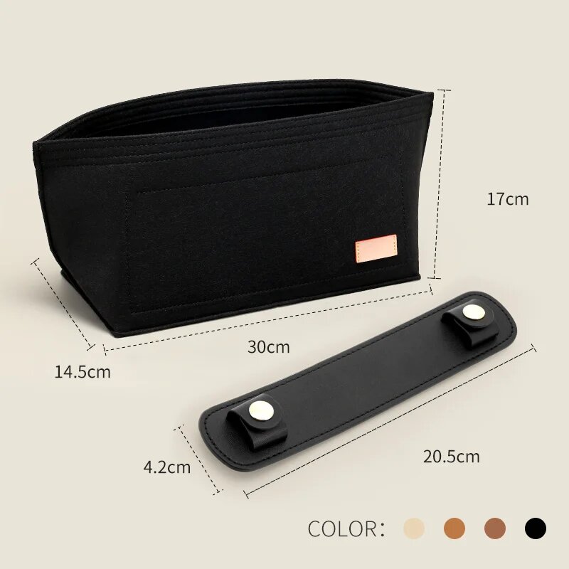 Нижняя накладка сумки для сумки City 33, аксессуары для наплечников, сумка с защитой от опрокидывания, аксессуары для внутренней модификации сумки для хранения Черный, Black Strap Insert