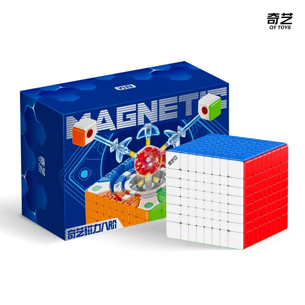 QiYi Magnetic 8x8x8 Cube Core Магнитная версия Профессиональная скорость без наклеек 8x8 Cubes Puzzle Cube Smooth and Fast Cube Toys