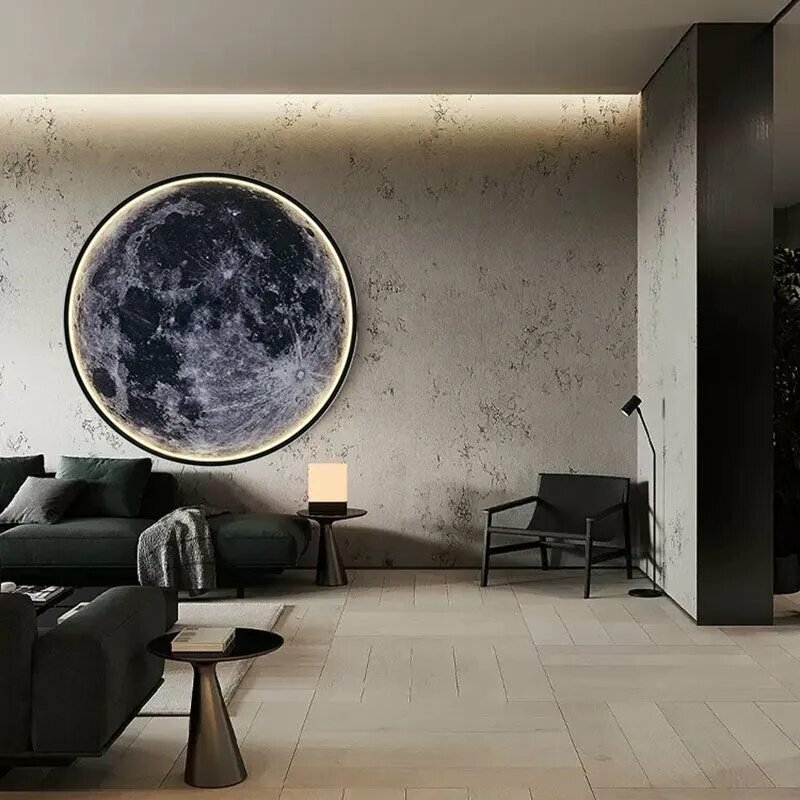 Светильник на стену Луна — 60 см, LED, регулировка температуры света | 15 кв. м освещения