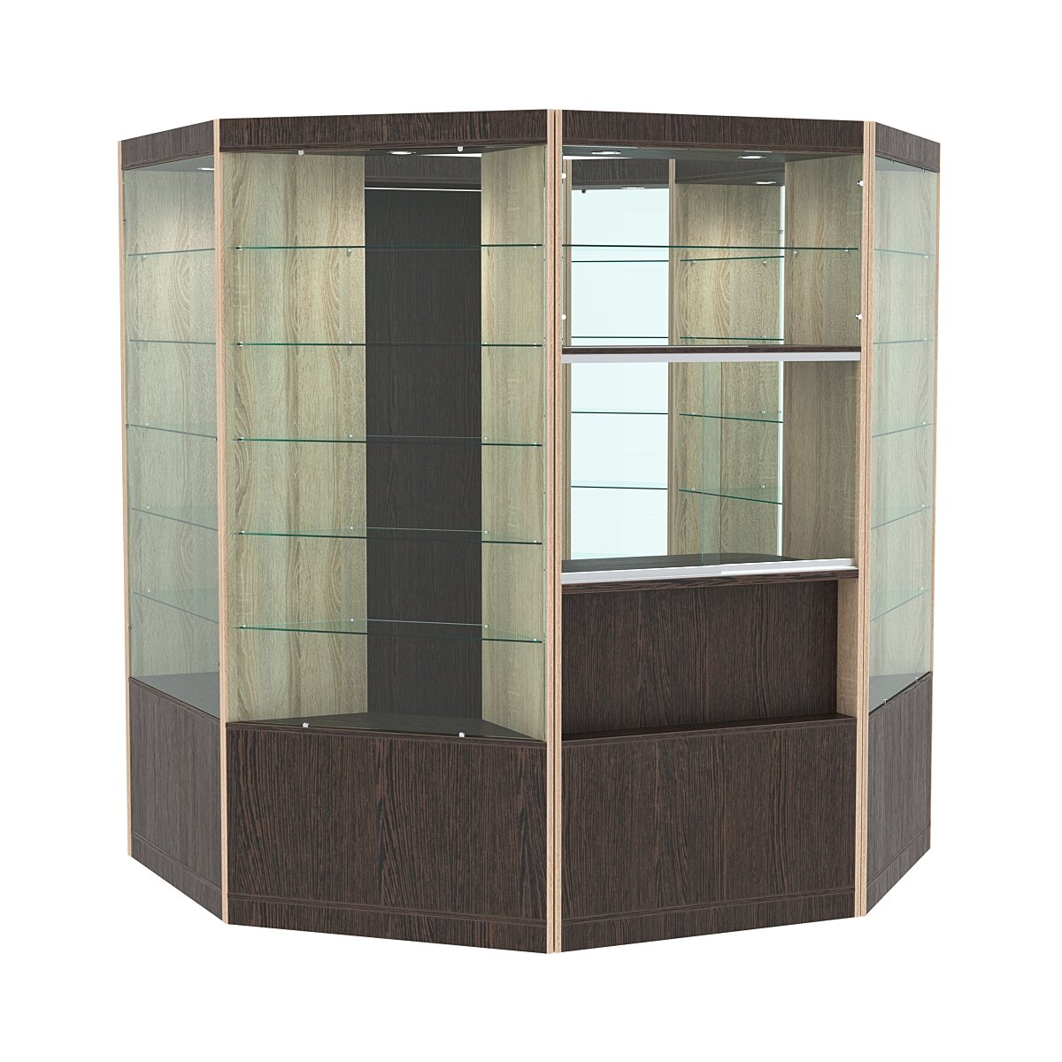 Павильон №4 из ДСП (4, 84 кв. м), Дуб Венге и Дуб Сонома. Производитель товара - компания ТОБ.