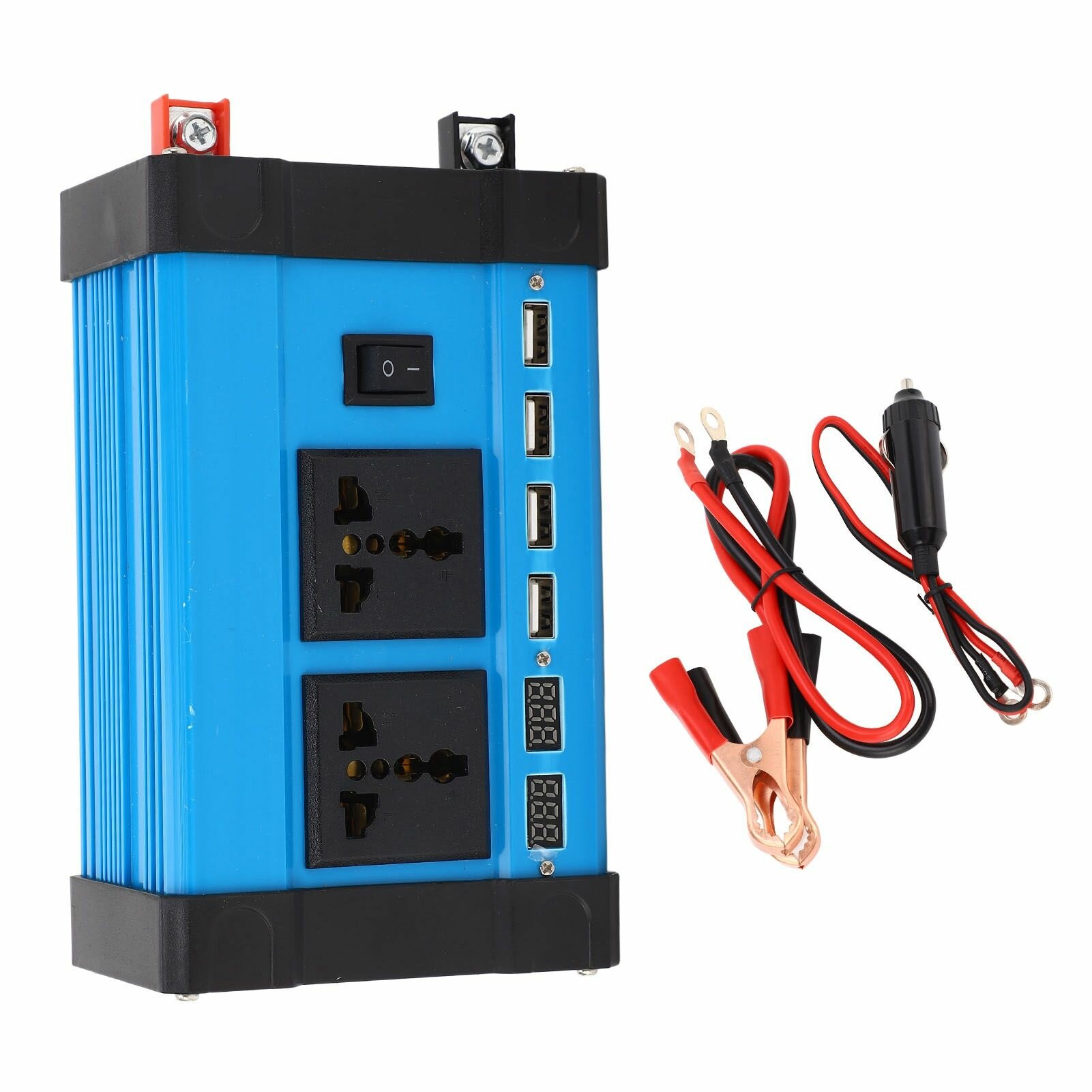 500Вт инвертор DC12V-AC220V модифицированная синусоида с ЖК-дисплеем и 4USB