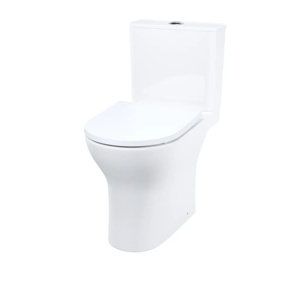 Унитаз-компакт напольный IDDIS Zodiac X ZODRDSEi24 с микролифтом, безободковый, антивсплеск, фарфоровый, белый, глянцевый, овальный, с нижним подводом, сиденье для унитаза в комплекте