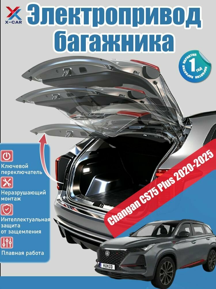 Электрический привод багажника Changan CS75 Plus 2020-2025 (мы предоставим вам подробное руководство по установке на рус