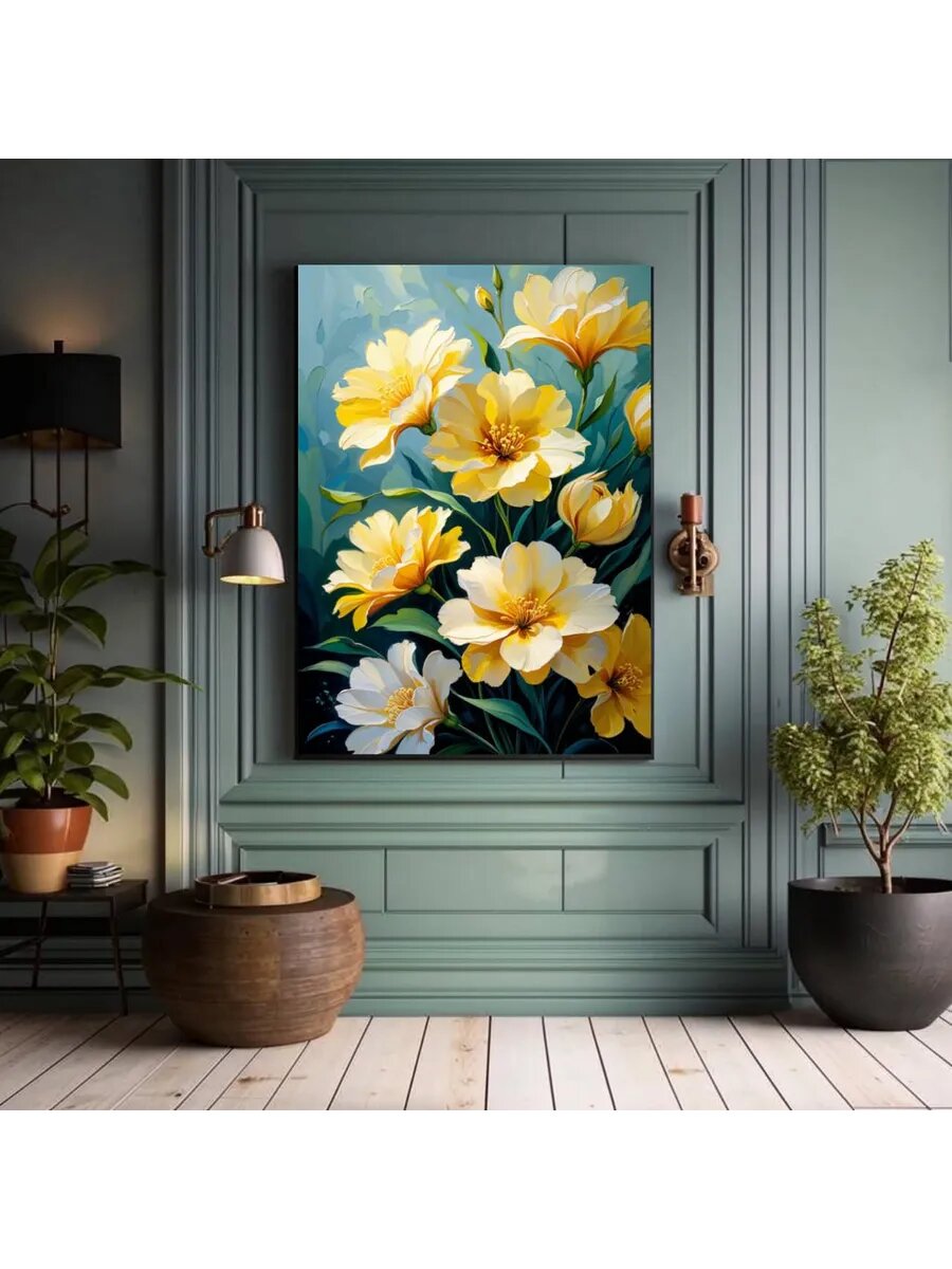 Картина интерьерная Пионы, цветы, 30*40 см