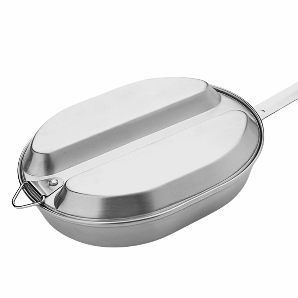 Нержавеющая сталь Посуда для кемпинга Прочность Контейнер обеда Пикники Еда Чехол активного отдыха