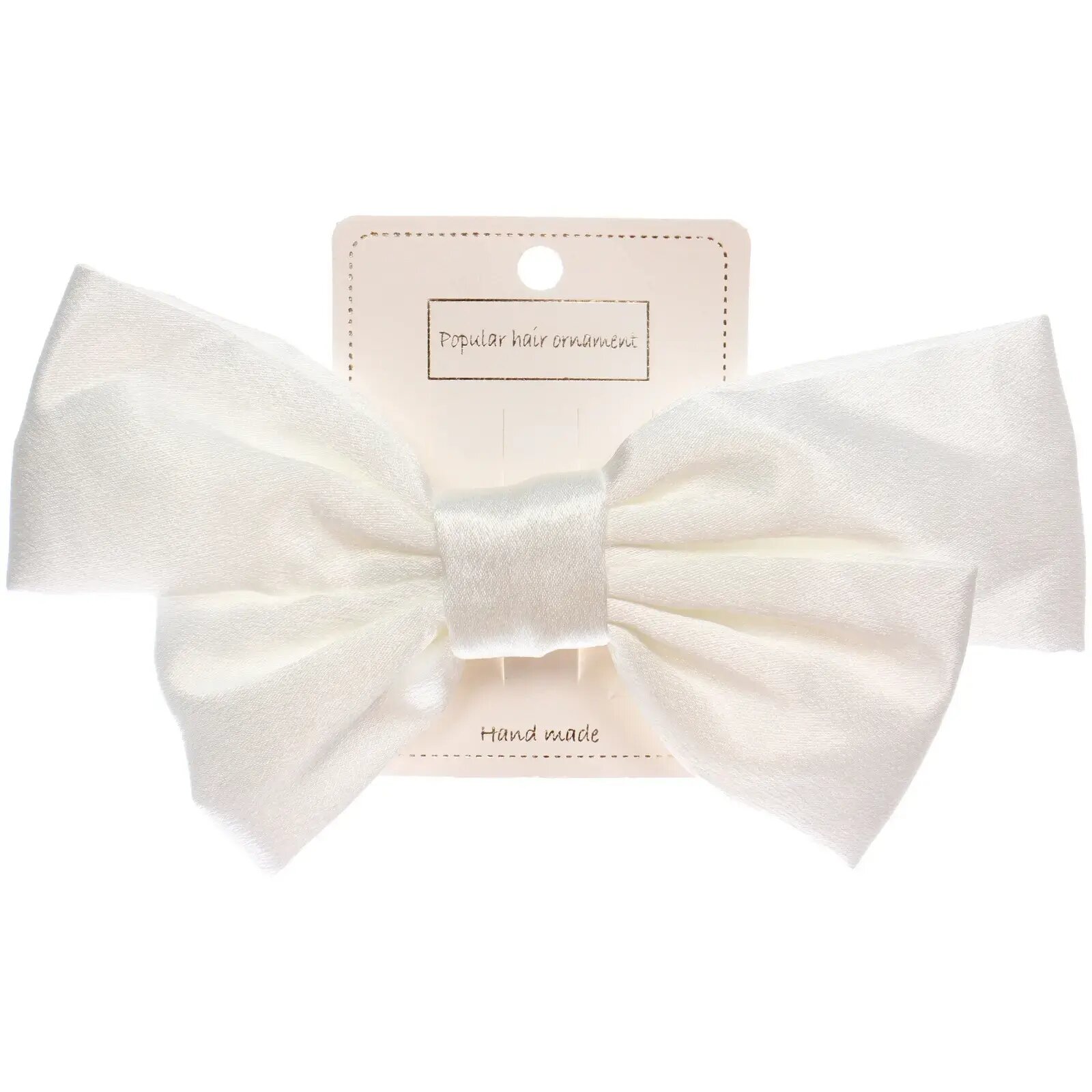 Зажим для волос «персея», белый, 14х11см, текстильный, стильный аксессуар