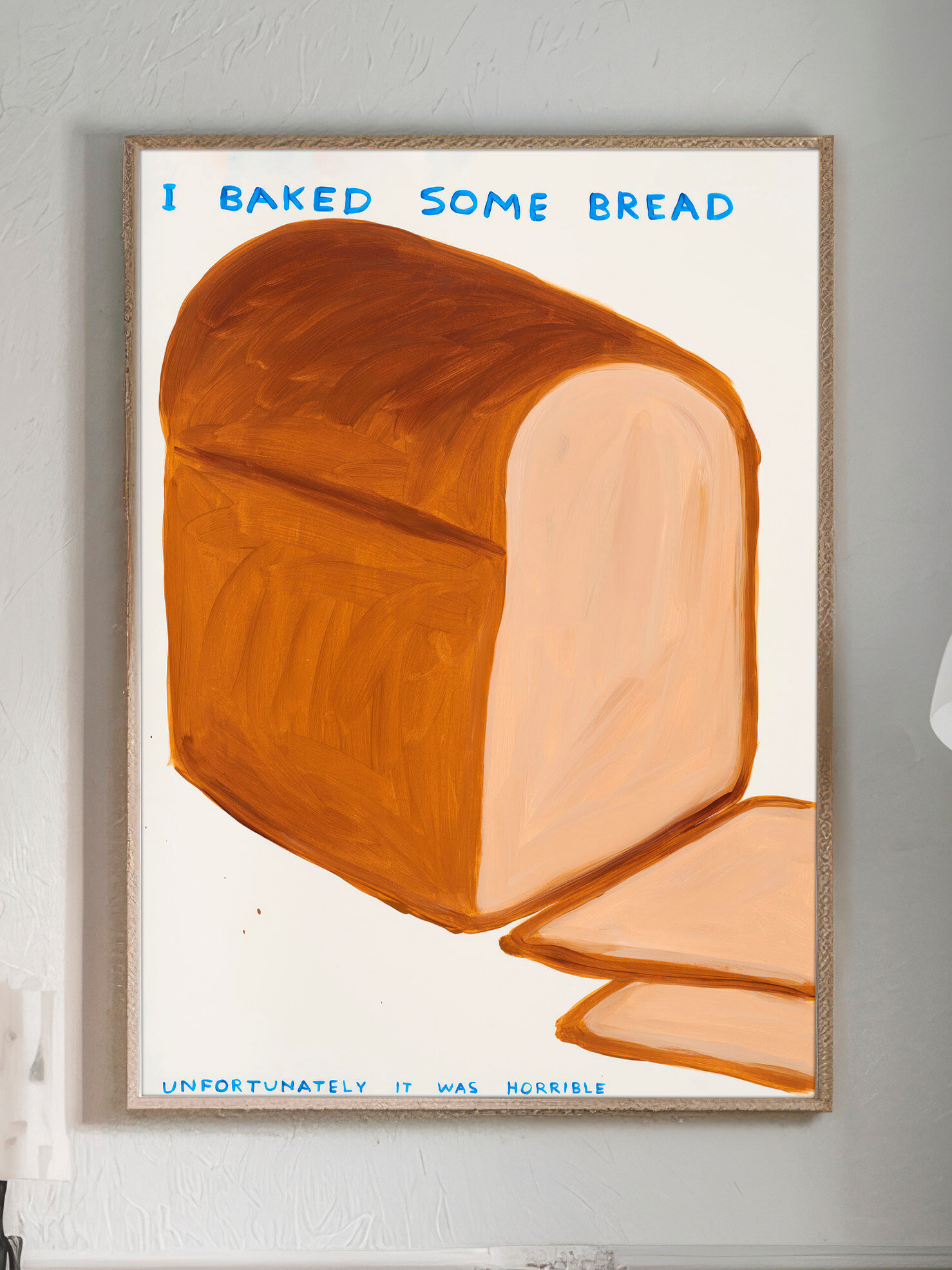 Постер плакат Девид Шригли - Хлеб, современное искусство с надписями для интерьера Casa Paterna