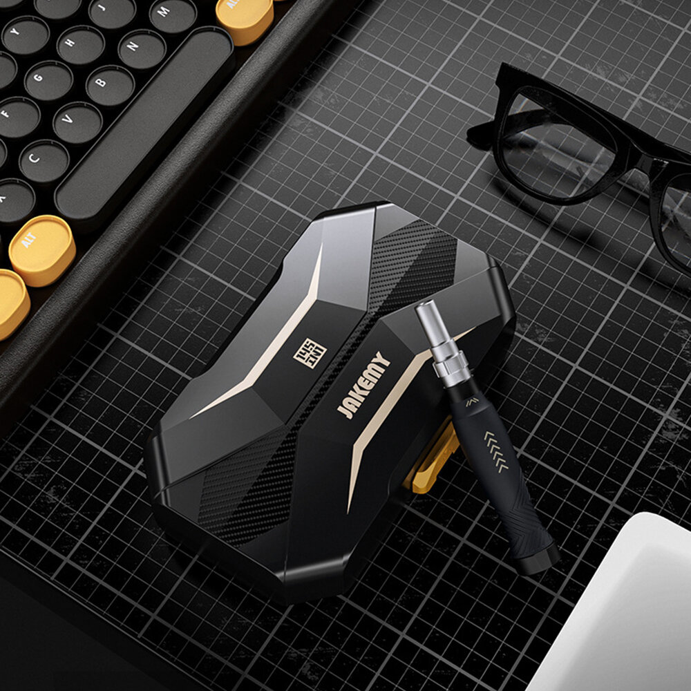 JAKEMY, 145 предметов, набор бит и головок из хромованадиевой стали, 4*28 мм, с магнитной подушкой