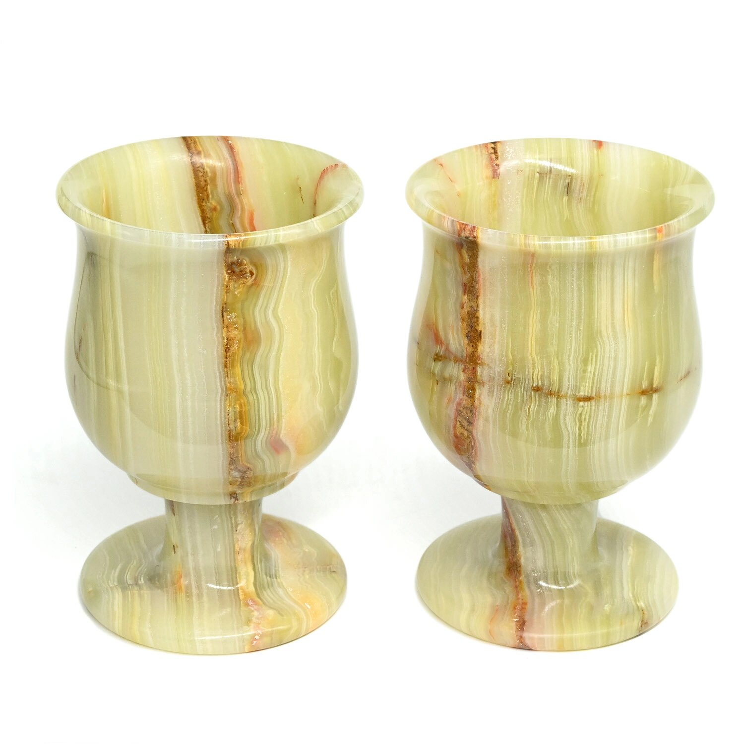 Бокалы из оникса 2 шт (85*85*130мм) уп. бархат .