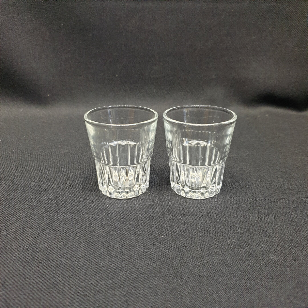 Набор из 2 стопок, стекло 60 мл, высота 7 см, винтаж СССР