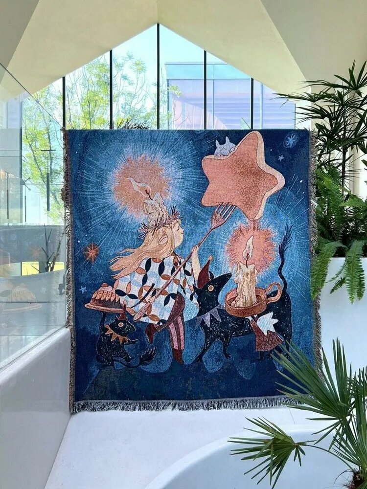 Плед-пончо , Полиэстер, 180 см х 130 см