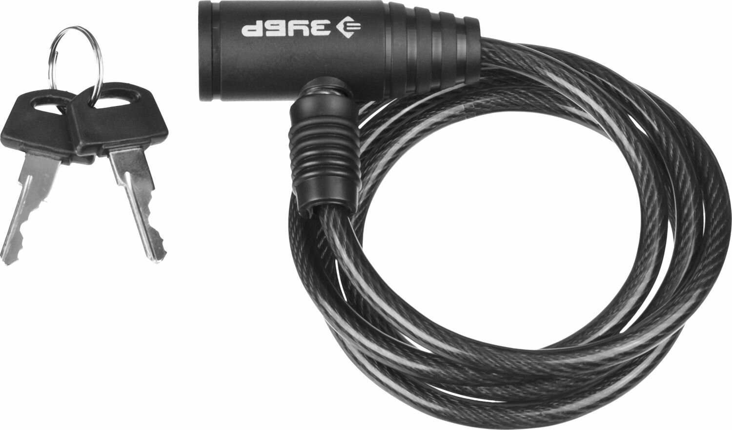 Тросовый замок ЗУБР, 1200 мм, d 6 мм, 2 ключа, диаметр 6 мм 37269-120