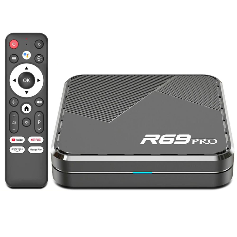 Телевизионная приставка R69 PRO на базе Android 14, Allwinner H728, Wi-Fi 6, поддержка Ultra HD 8K, Bluetooth 5.0, смарт-телевизор Netflix, YouTube