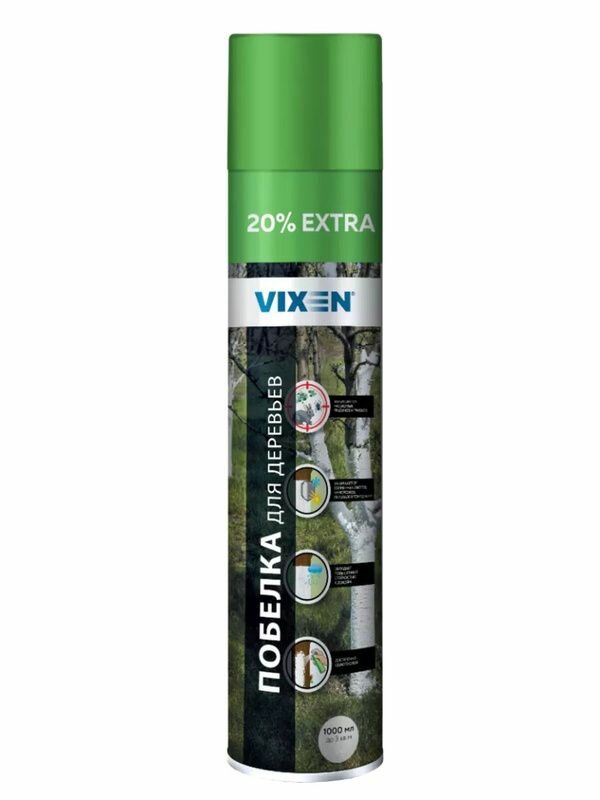 VIXEN аэрозоль побелка для деревьев , 1000 мл