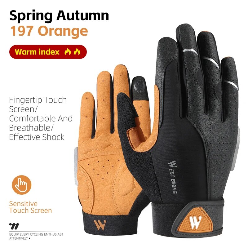WEST BIKING Мужские велоперчатки зимние/весенние XL, Thin 197 Spring