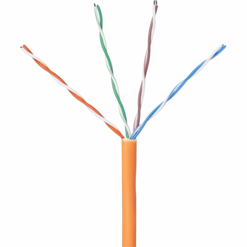 Кабель BigTech BT-CECR-015 CCA UTP 4 пары, кат.5e AWG24 LSZH 305м оранж, 2208487
