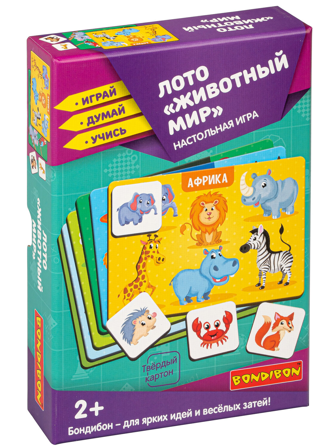 Настольная игра лото "животный МИР" Играй Думай Учись Bondibon