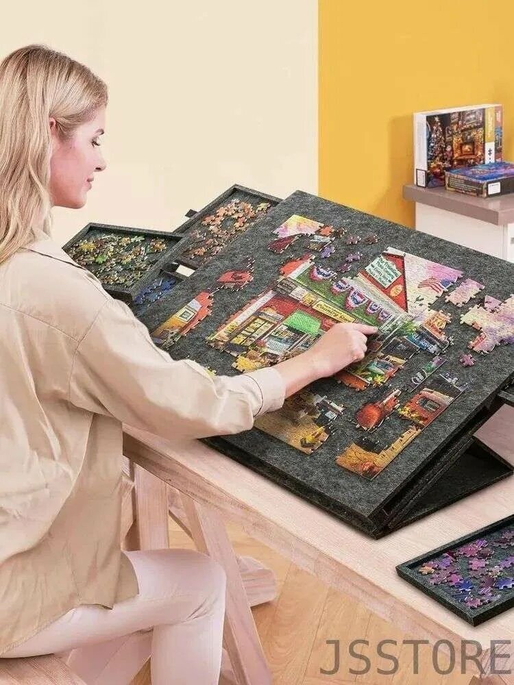 Коврик-стол для пазлов с ящиками, Органайзер для пазлов 2000 таблеток