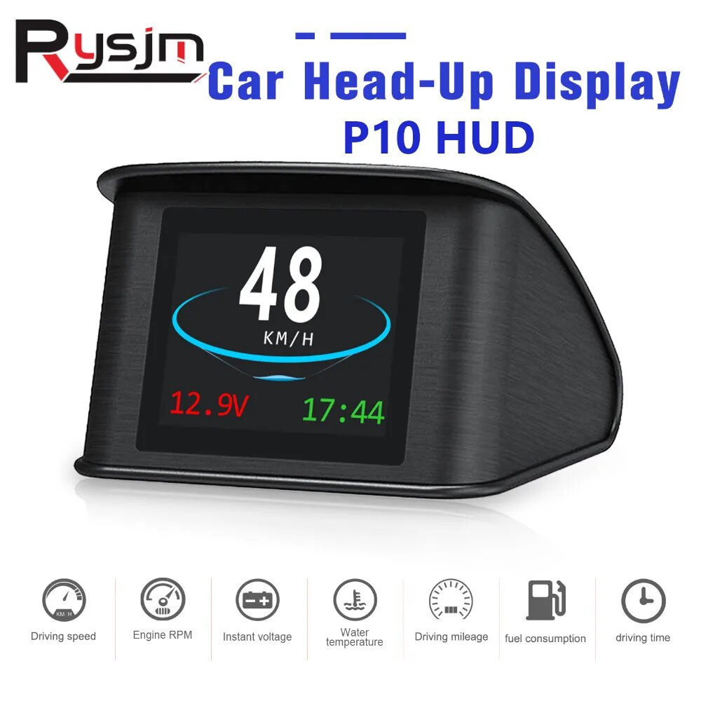 P10 OBD HUD Автомобильный дисплей OBD2 бортовой компьютер цифровой спидометр расход топлива автомобильные аксессуары