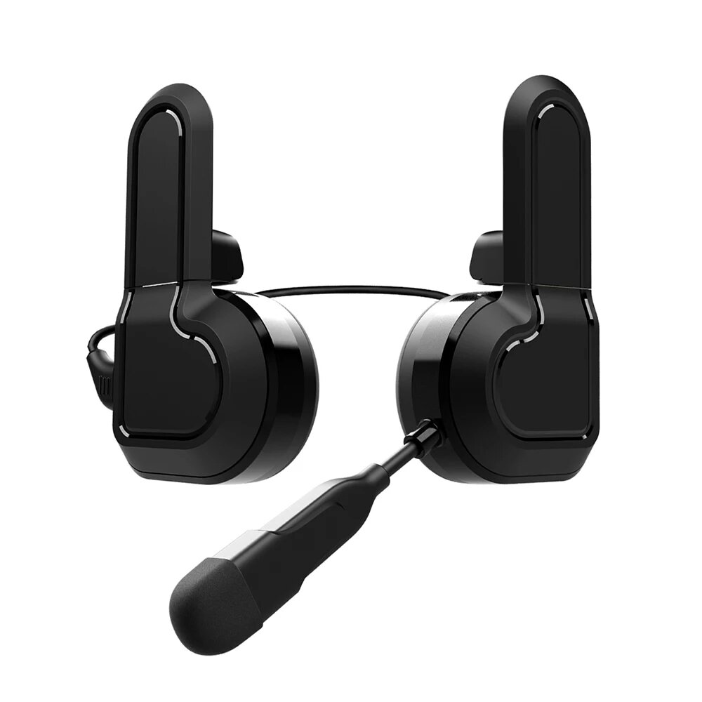 Мотоциклетная Bluetooth-гарнитура, беспроводные стерео водонепроницаемые наушники для мотоциклетного шлема, музыкальный плеер, наушники громкой связи с держателем-зажимом, Черный