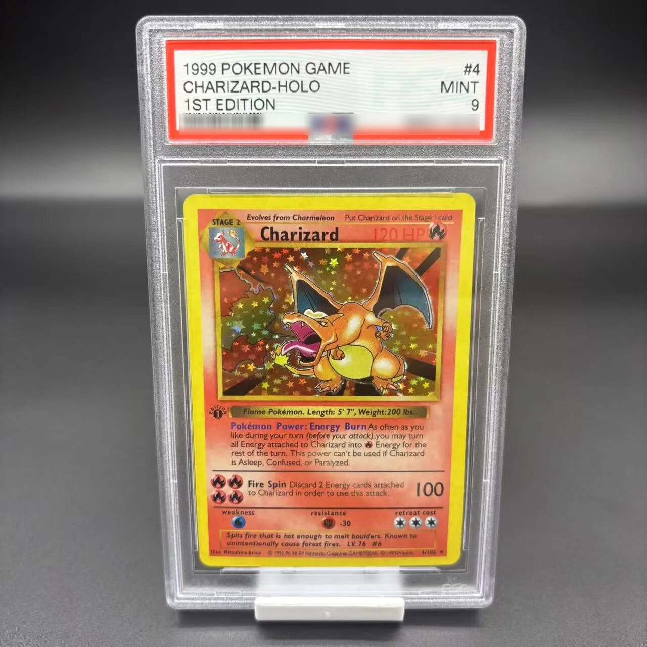 Рейтинг карты серии PTCG Charizard 1996 года, японская версия, копировальная версия, классическая игра, коллекционные карты аниме, подарочные игрушки, 10
