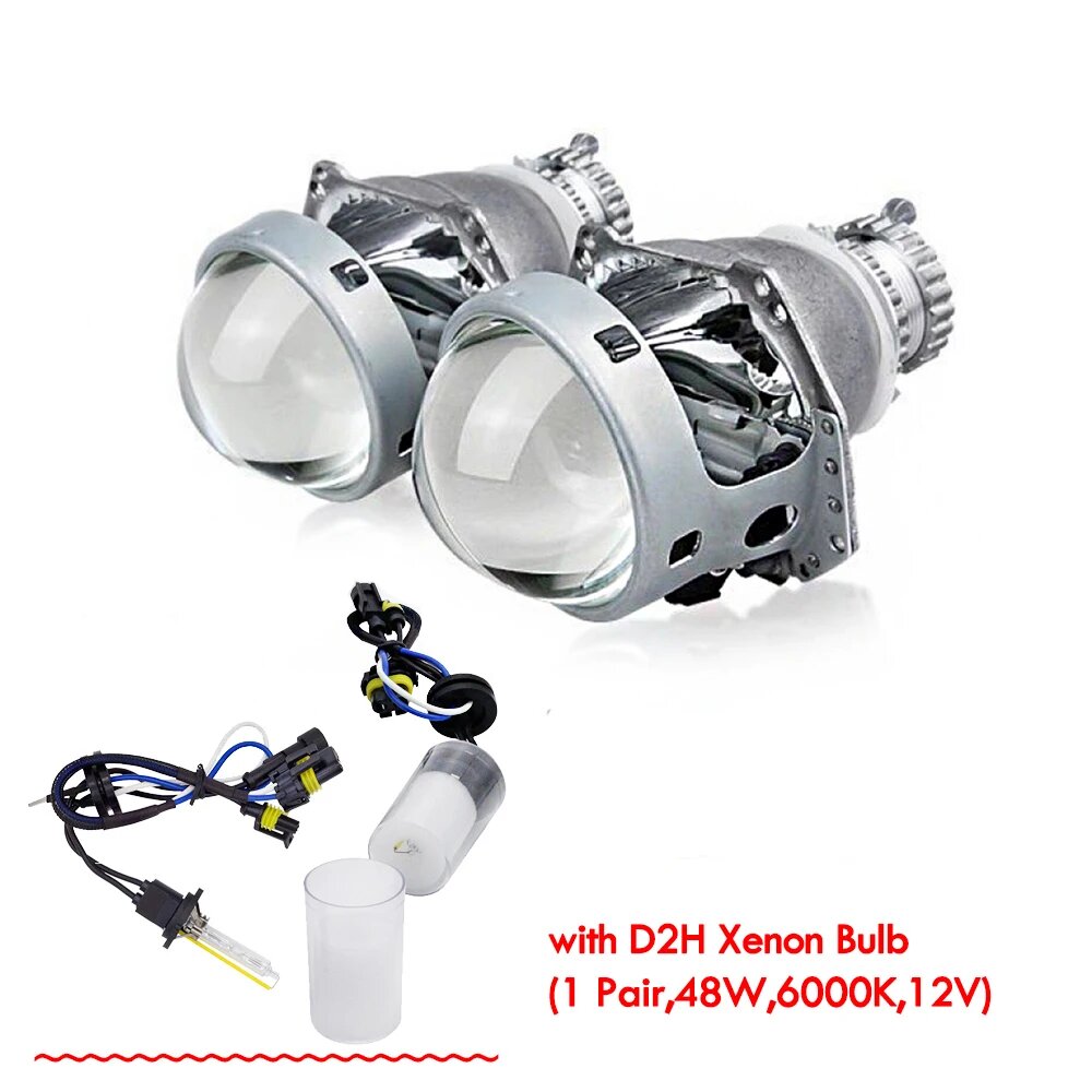 Фара Hella 5, линза проектора 3,0 дюйма, биксеноновая линза H4, бифокусная линзочная спрятанная фара дальнего ближнего света с лампой D2H Lenses with D2H