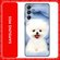Чехол на Samsung Galaxy M55 / Самсунг M55 с принтом Белый пёсик