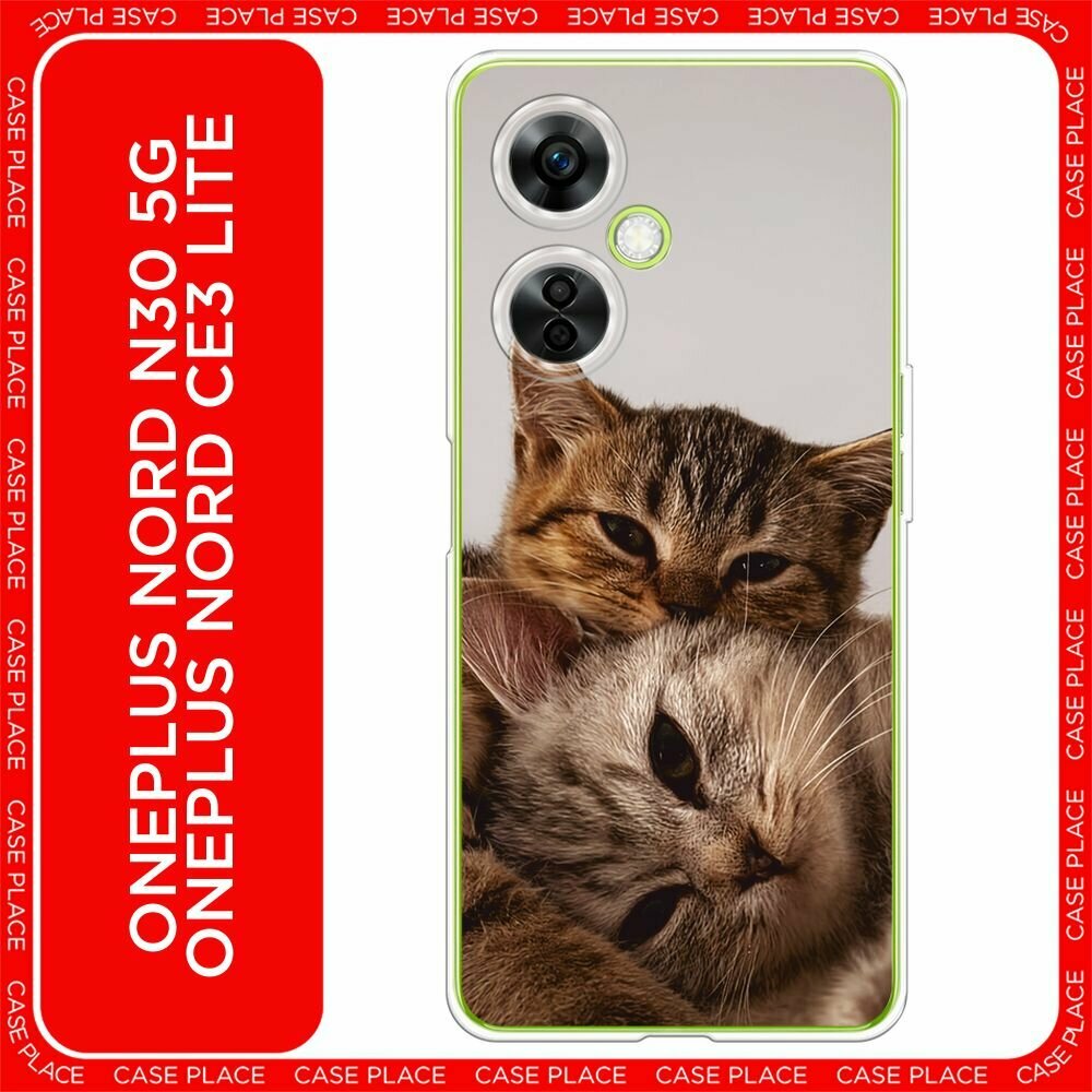 Чехол на OnePlus Nord N30 5G/CE3 LITE / Ван Плас Норд N30 5G/CE3 LITE с принтом "Нежные котята - 14 февраля"