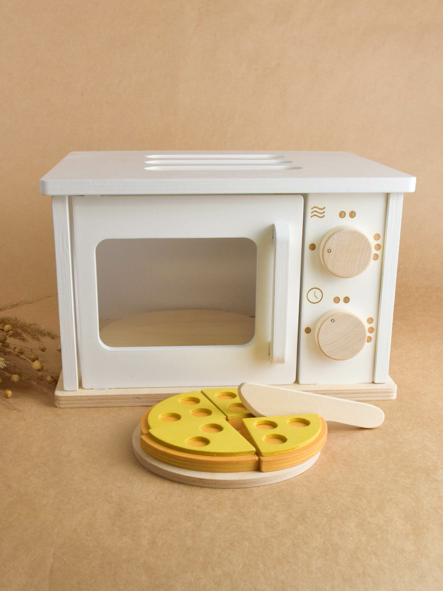 Микроволновка Игрушка Набор Детской Посуды Деревянной