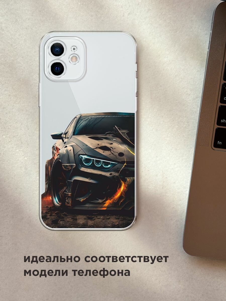Чехол на Apple iPhone 12 mini / Айфон 12 Мини с принтом "На износ", прозрачный — фото 1