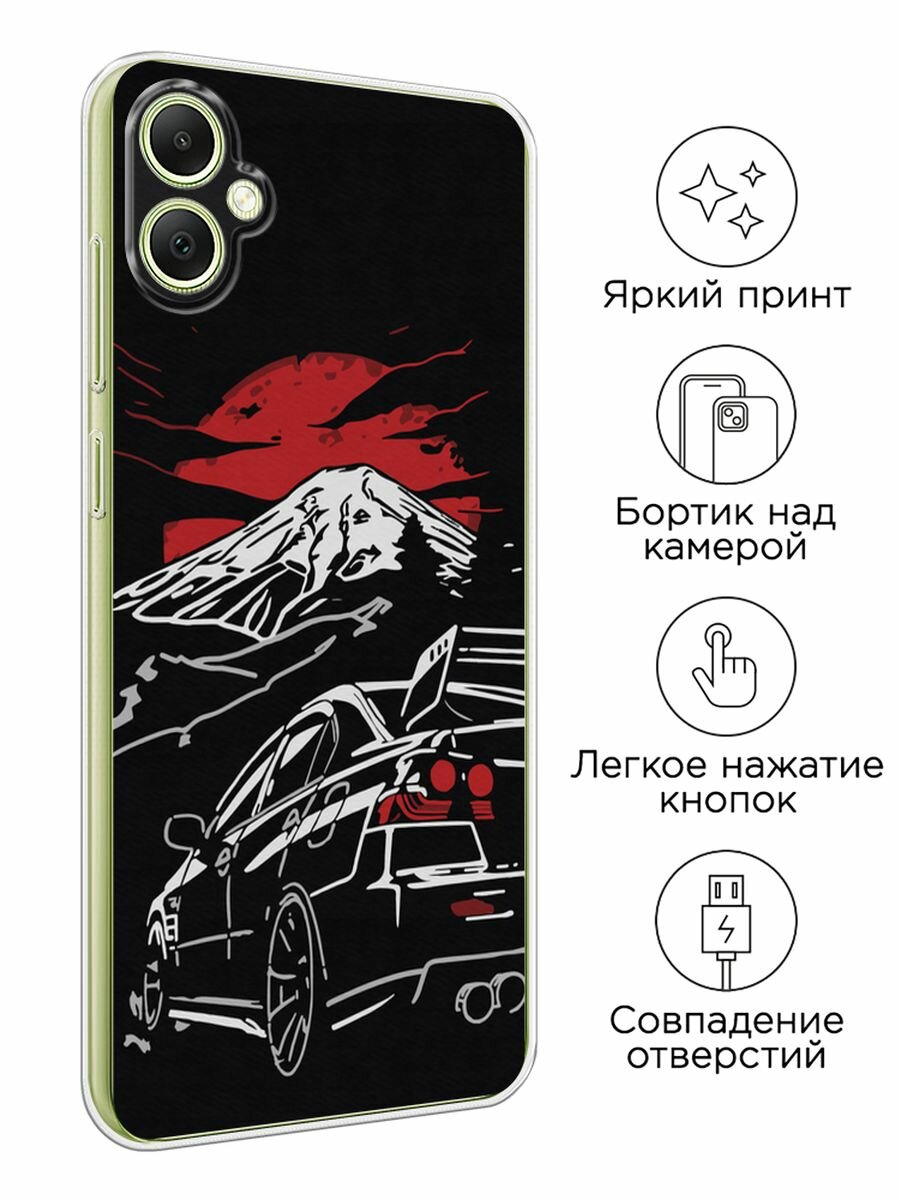 Чехол на Samsung Galaxy A05 / Самсунг Галакси A05 с принтом "Машина в горах JDM" — фото 1