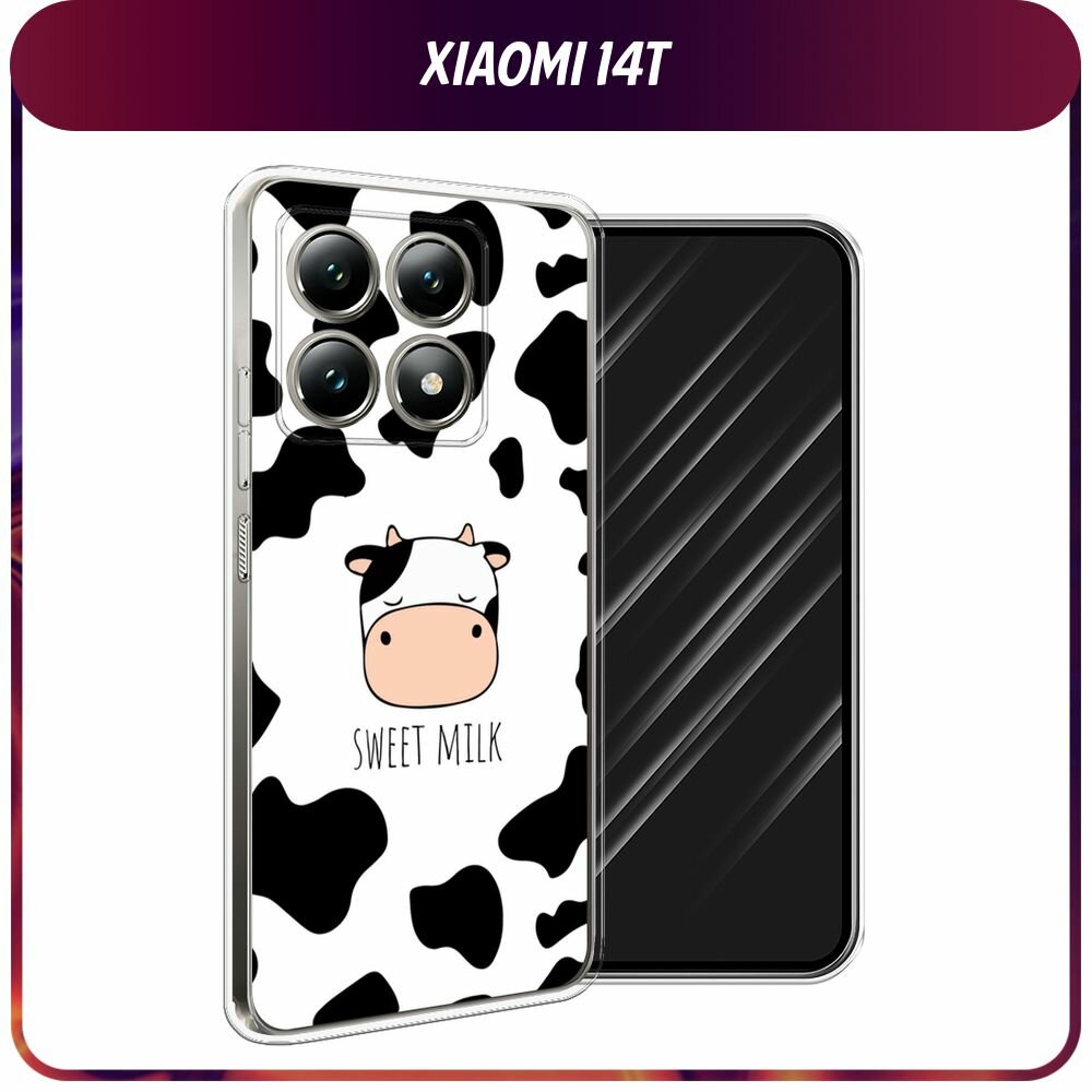 Силиконовый чехол на Xiaomi 14T / Сяоми 14T с принтом Sweet milk