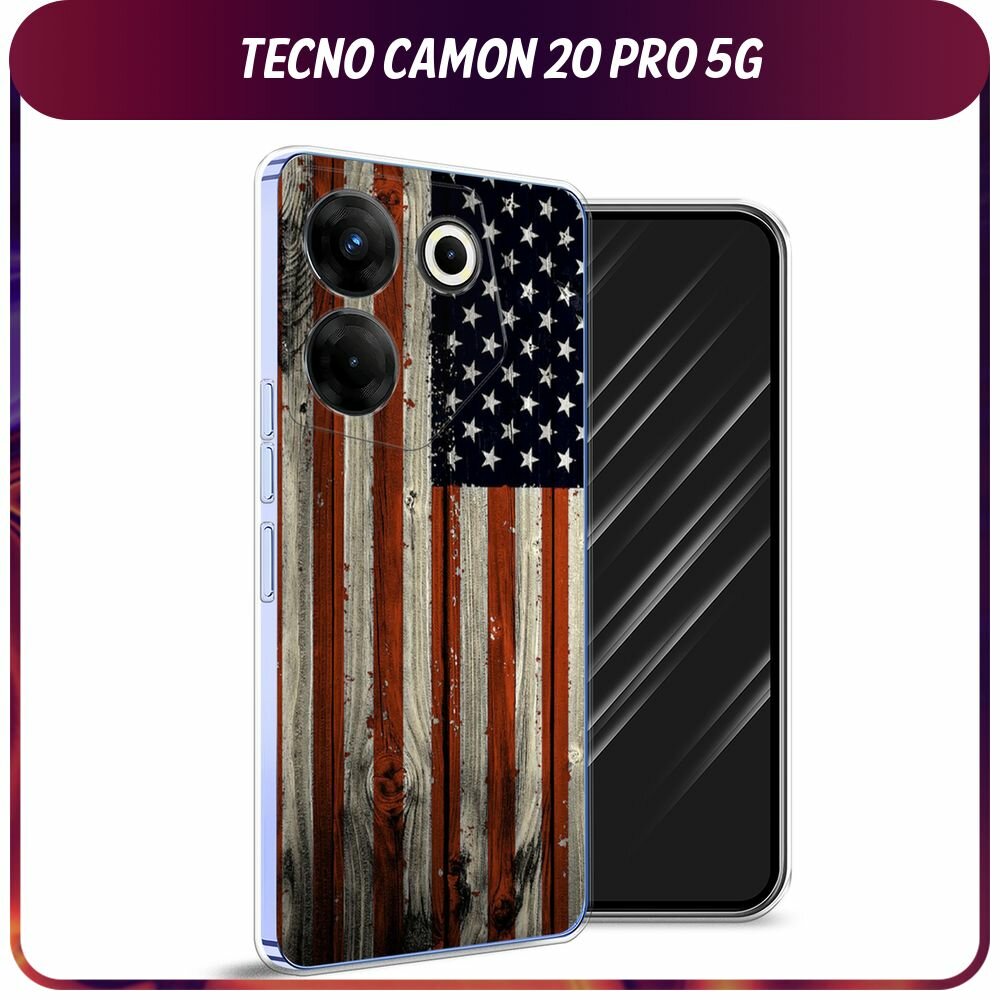 Чехол на Tecno Camon 20 Pro 5G / Текно Камон 20 Про 5G с принтом "США"