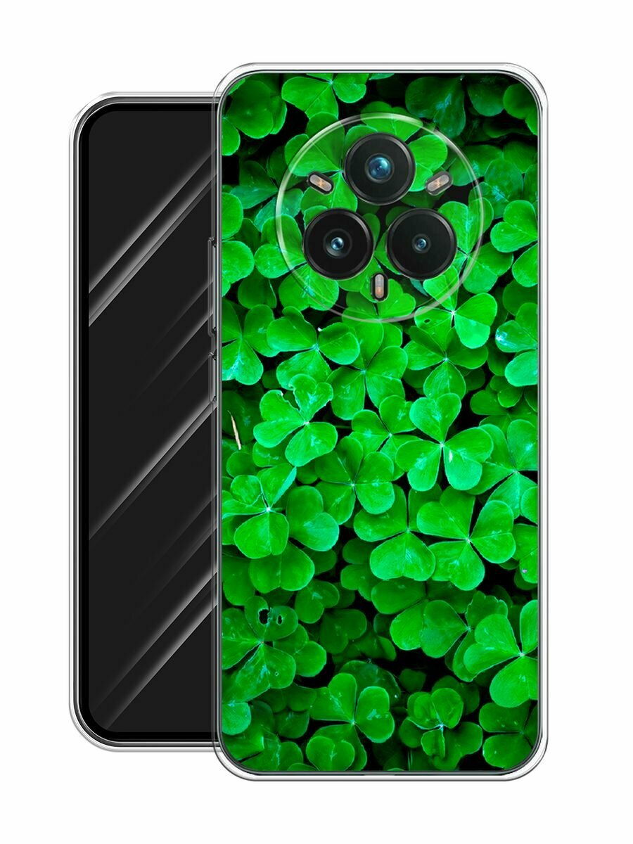 Силиконовый чехол на Realme 14 Pro / Реалми 14 Про с принтом "Клевер" — фото 1