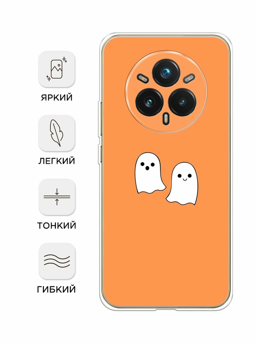Чехол на Realme 14 Pro+ / Реалми 14 Про+ с принтом Cute ghosts — фото 1